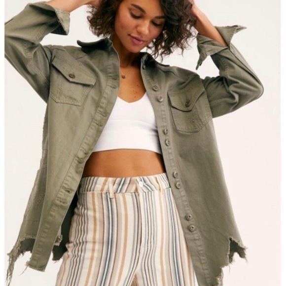 Free People | Jackets & Coats | Free People Moonchild Shirt Jacket ...